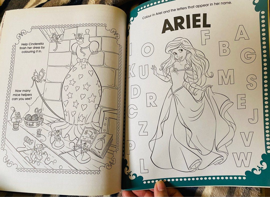 Disney Princess Color my World Activity Book, Hobbies & Toys, Books ...