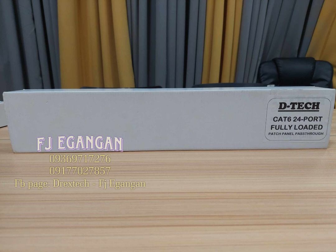 D-Tech Passthrough Patchpanel Cat6 24-ports Loaded and Unloaded, Computers & Tech, Parts ...