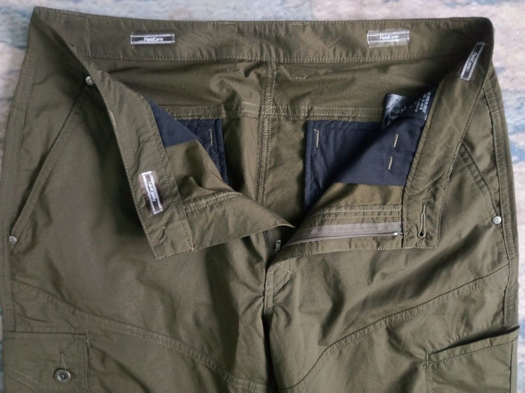 W32~33 FIELDCORE JAPAN AERO STRETCH MULTIPOCKETS CARGO PANT MILITARY ARMY OLIVE GREEN TROUSER ...
