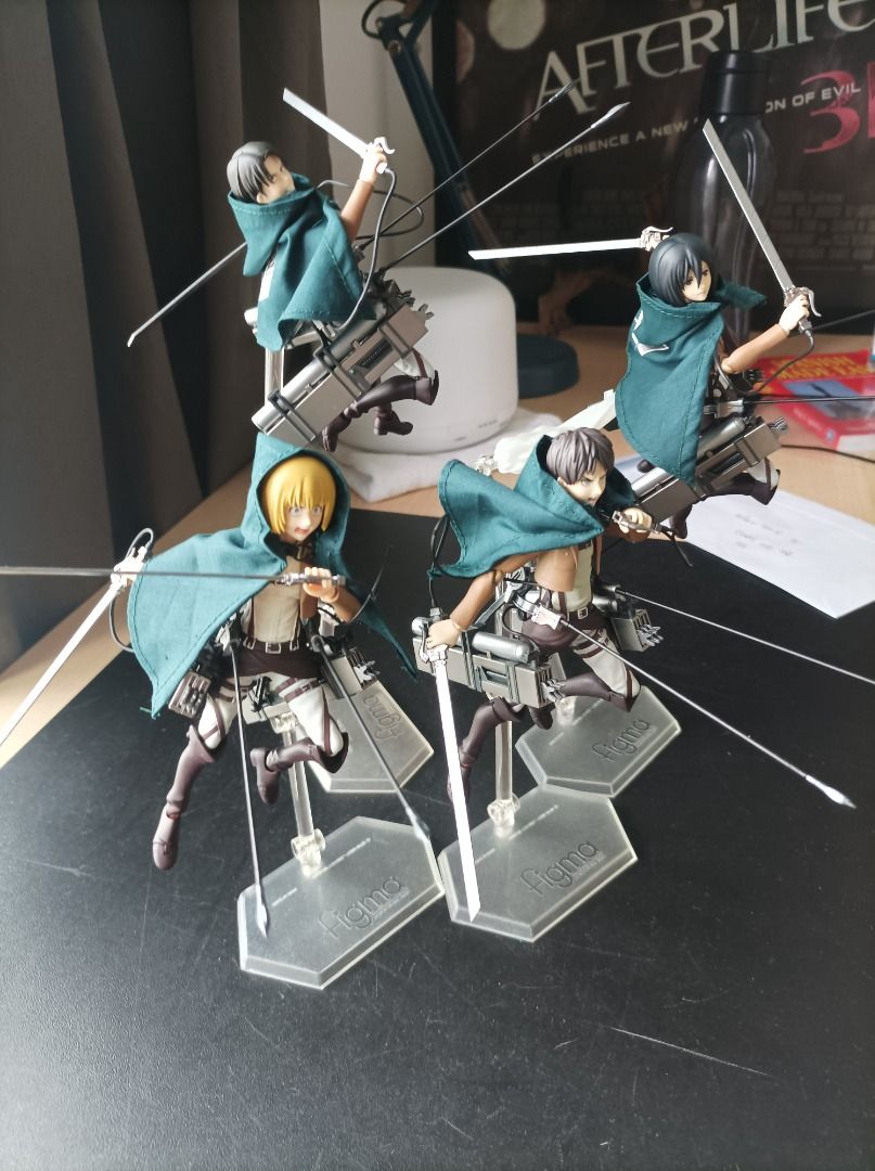 Figma Attack on titan custom 1/12 wired fabric cape, Hobbies & Toys ...