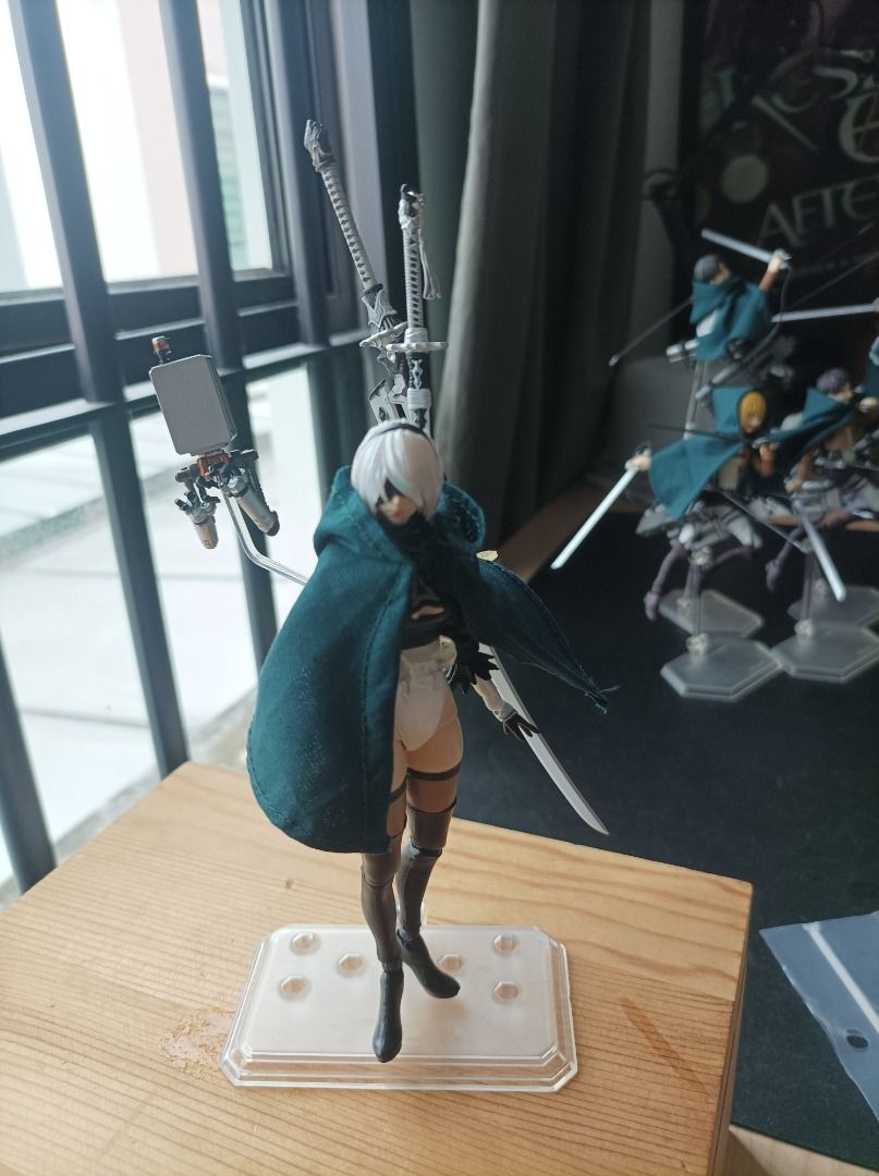 Figma Attack on titan custom 1/12 wired fabric cape, Hobbies & Toys ...