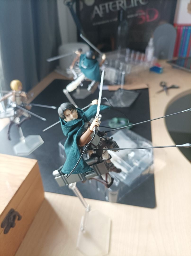 Figma Attack on titan custom 1/12 wired fabric cape, Hobbies & Toys ...