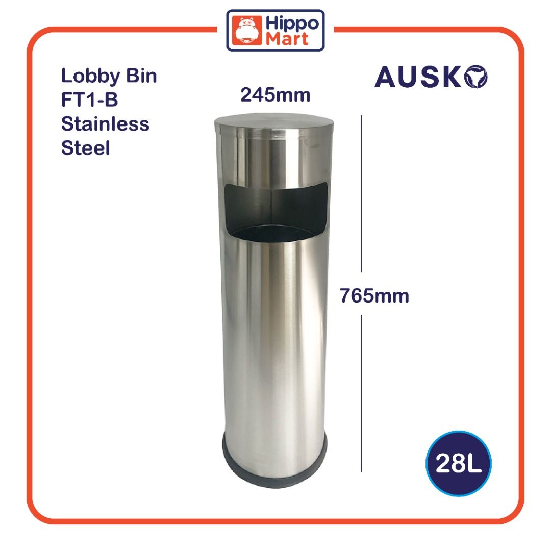 FT1B Lobby Bin, 28L, Lobby Bin, Dustbin, Trash Bin, Dustbin, Rubbish ...