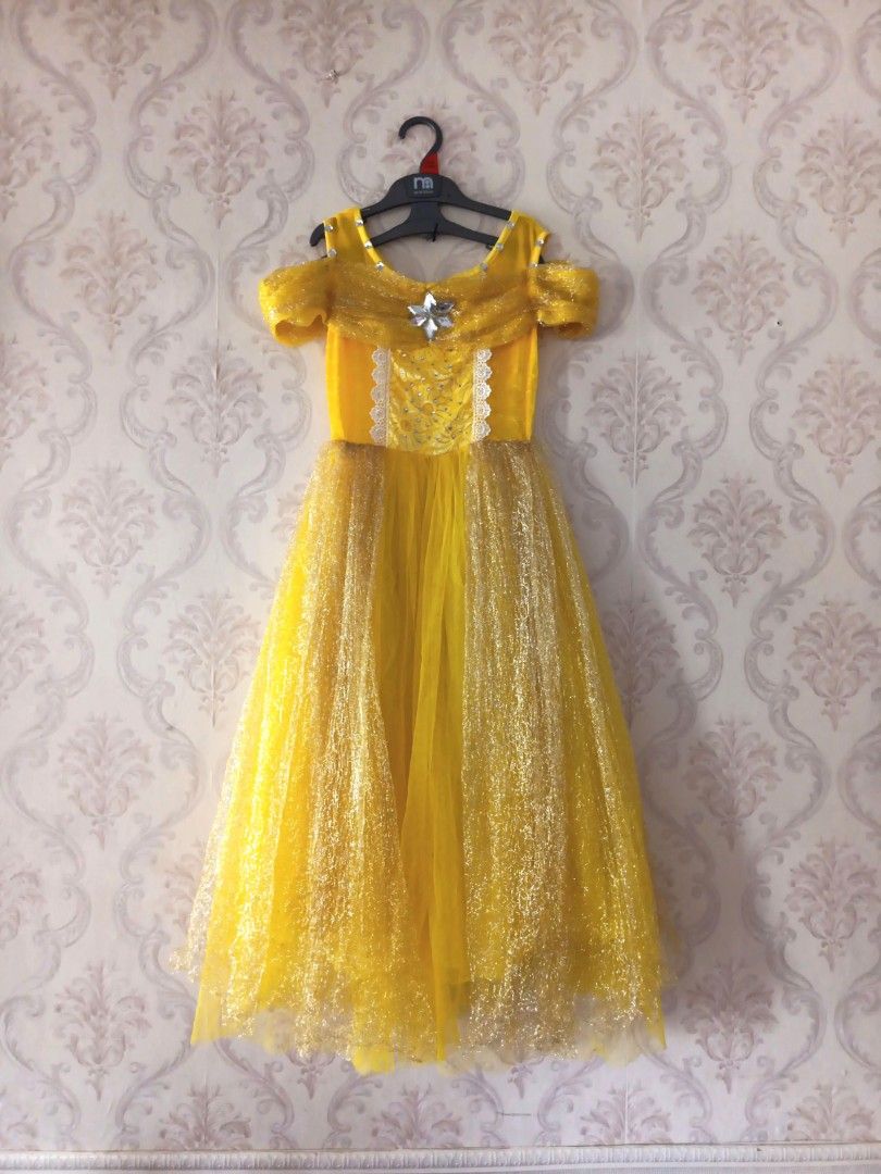 Gaun dress kostum karakter Princess Belle, Bayi & Anak, Baju Anak ...