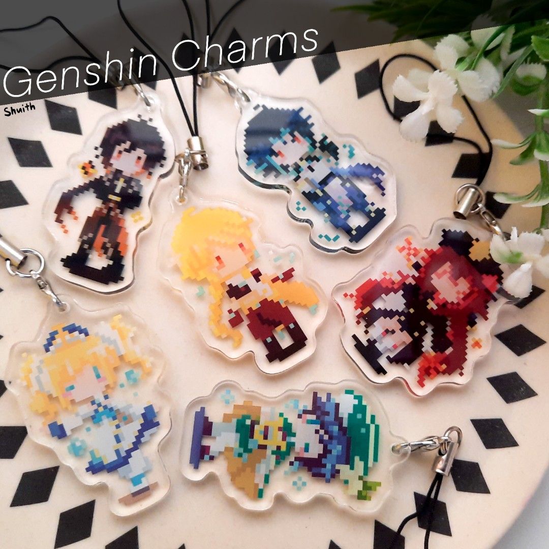 Genshin Pixel Charms, Hobbies & Toys, Memorabilia & Collectibles, Fan ...