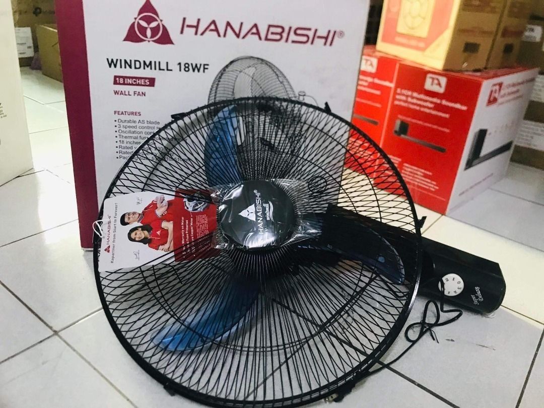 Hanabishi 18 Wall Fan Windmill 18WF, Furniture & Home Living, Lighting ...