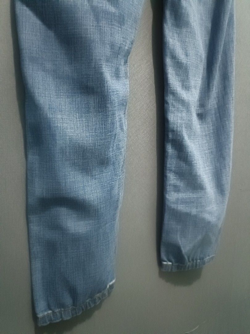 High Rise Dark Blue Acid Wash Regular Relaxed Fit Clean Cut Soft Denim ...