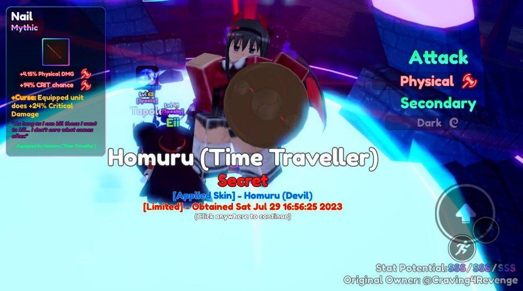 Homura/Homuru evo Full SSS (Anime Adventures), Video Gaming, Gaming ...