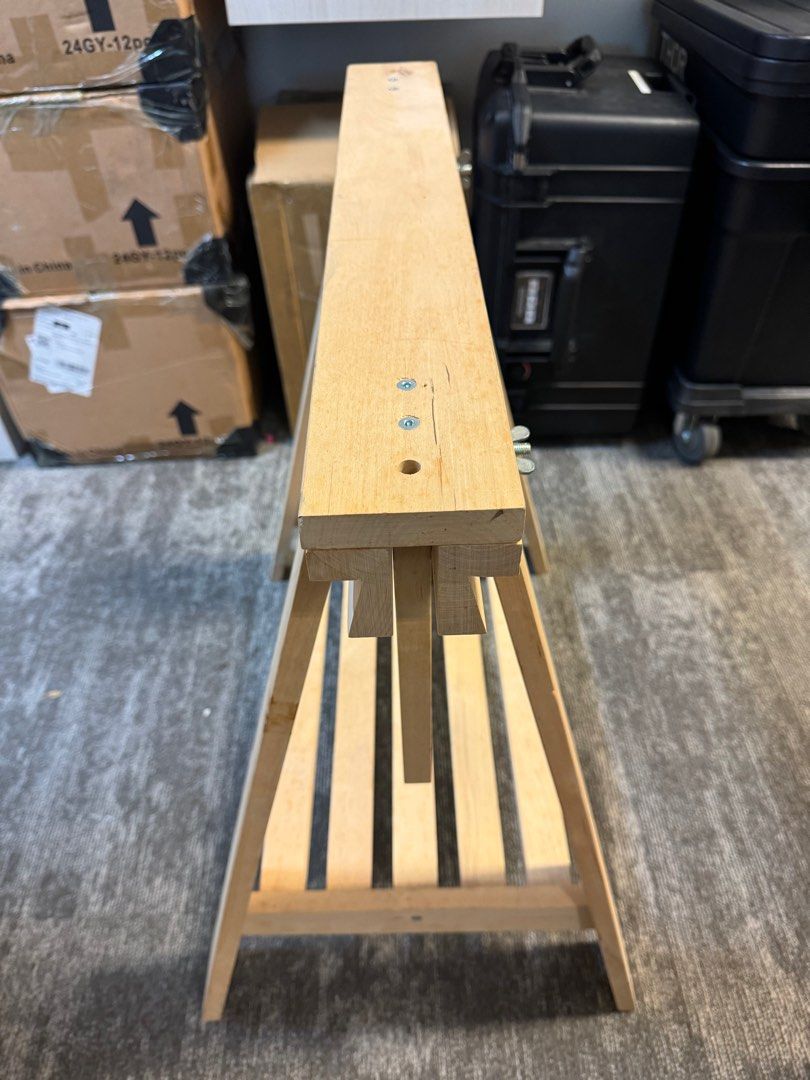 IKEA MITTBACK Trestle Birch, Furniture & Home Living, Furniture, Tables ...