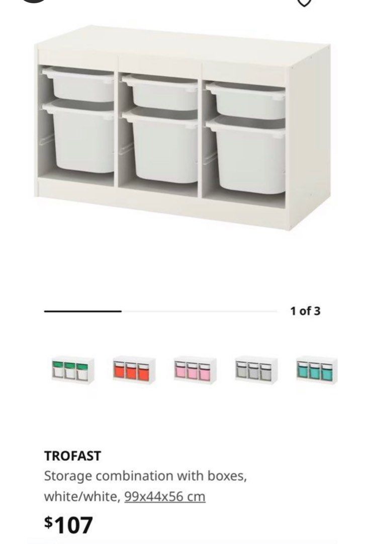 IKEA TROFAST Toy drawers, Furniture & Home Living, Furniture, Shelves ...