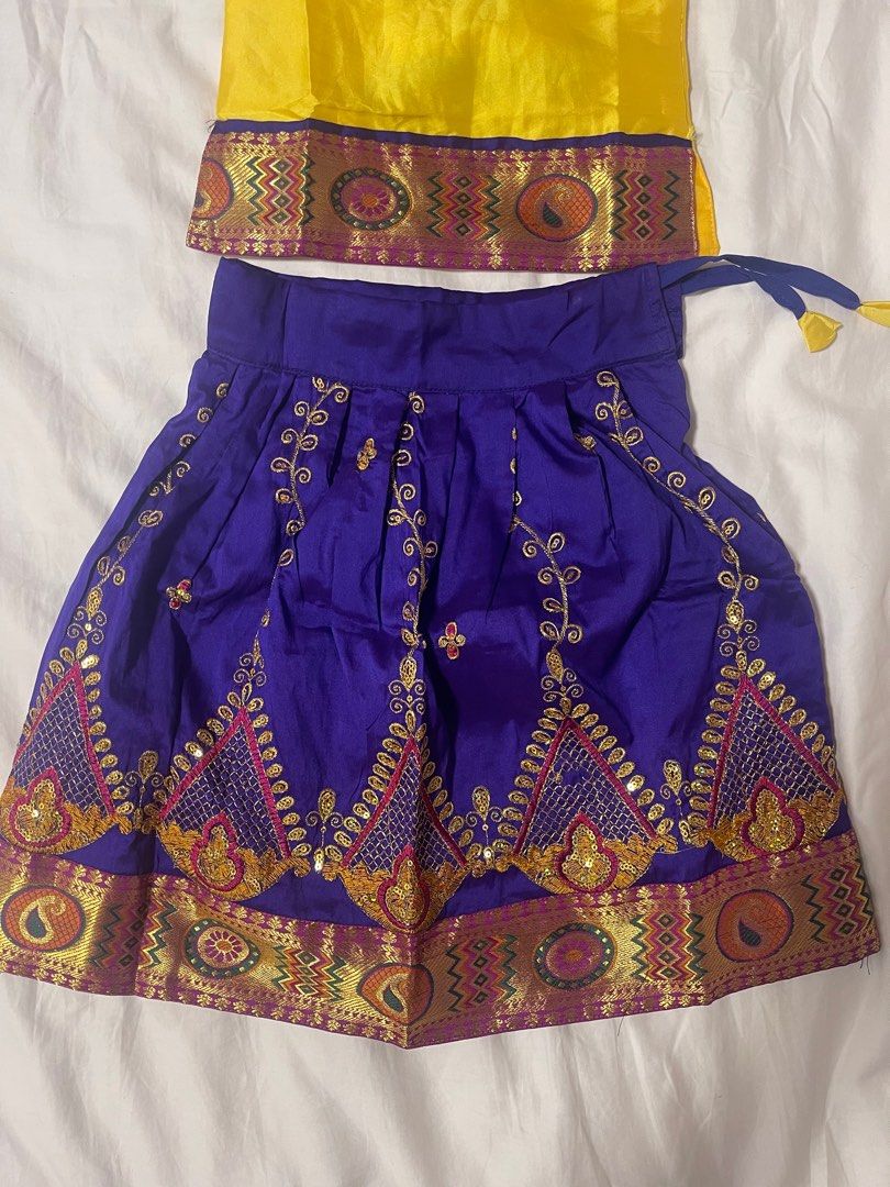 Indian Girl Deepavali Costume, Babies & Kids, Babies & Kids Fashion on ...