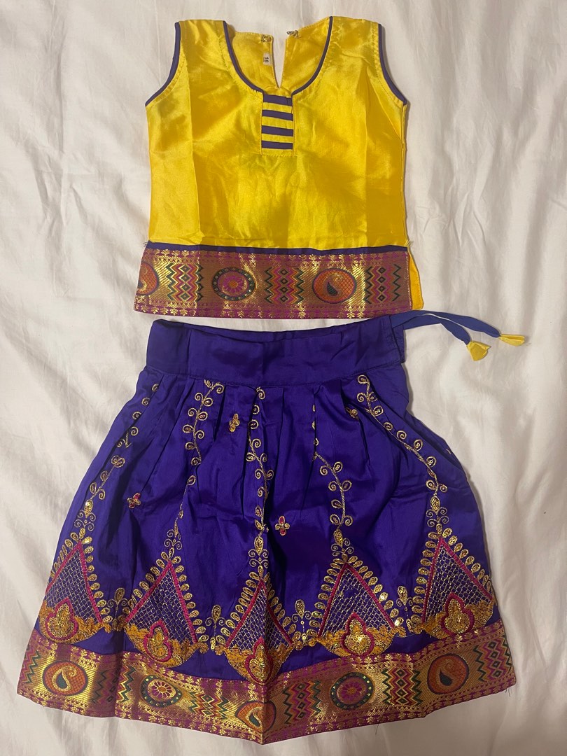 Indian Girl Deepavali Costume, Babies & Kids, Babies & Kids Fashion on ...