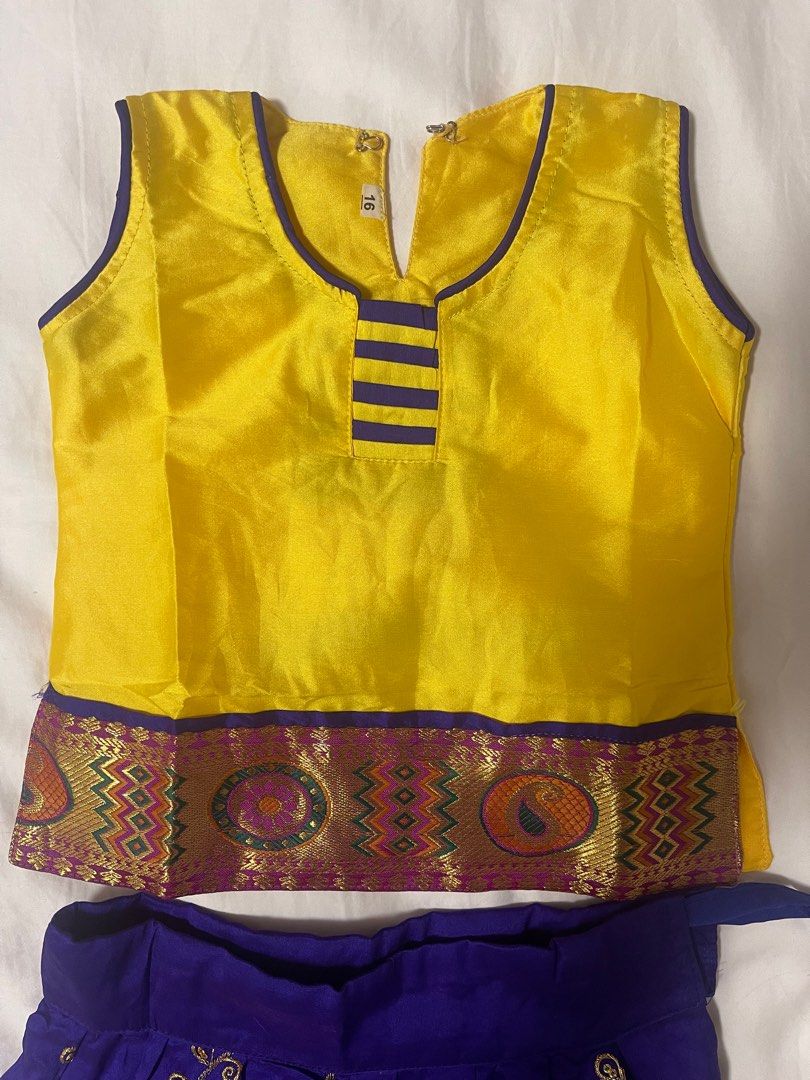 Indian Girl Deepavali Costume, Babies & Kids, Babies & Kids Fashion on ...