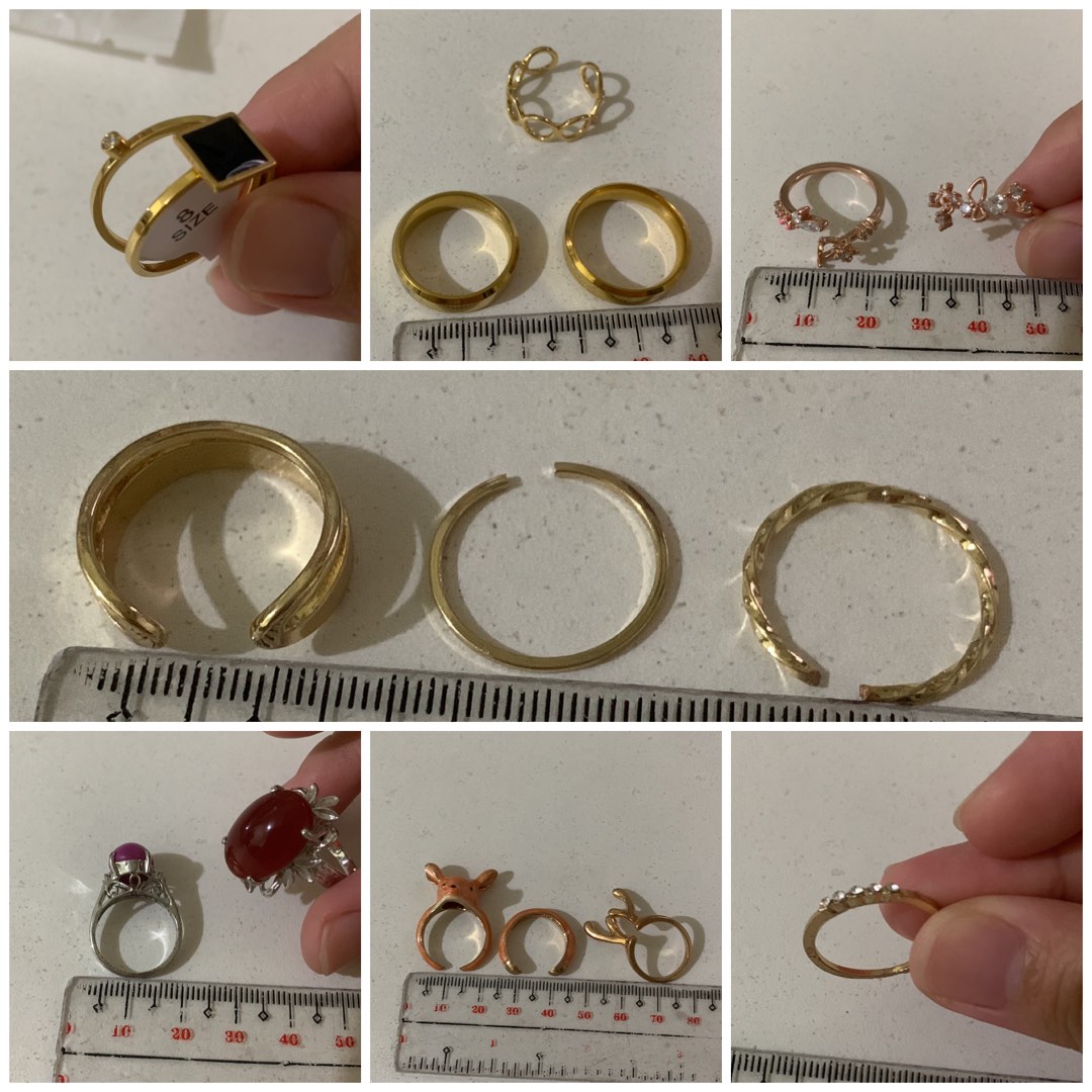 infos on description unwanted gold and silver rings (stainless), Women's Fashion, Jewelry ...