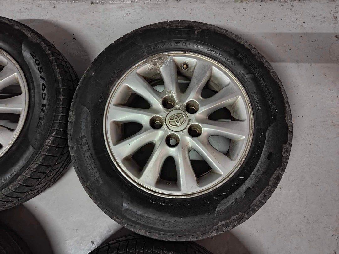 Innova stock mags and tires 15”, Car Parts & Accessories, Mags and ...