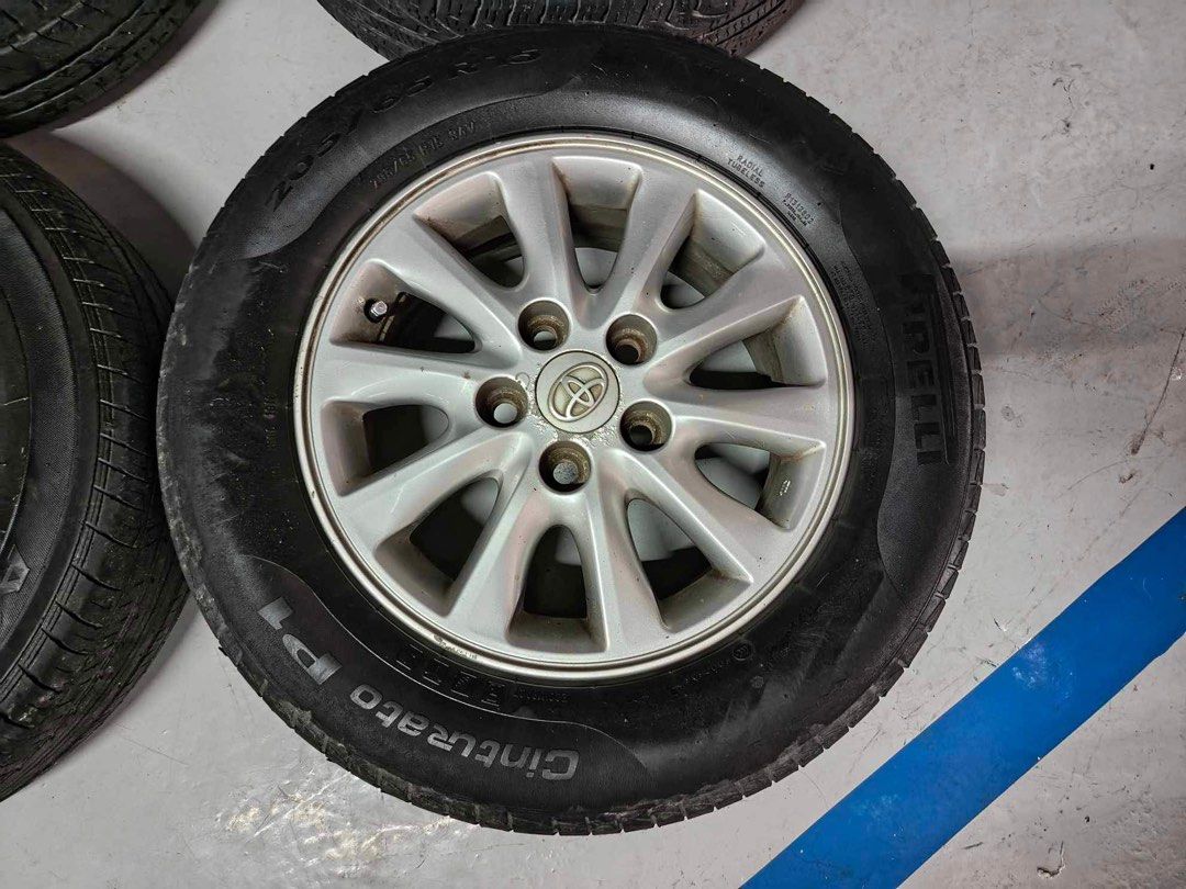 Innova stock mags and tires 15”, Car Parts & Accessories, Mags and ...