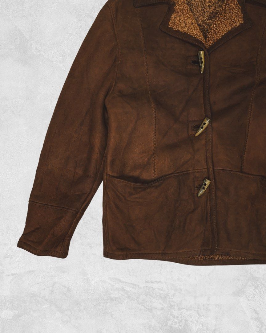 Olivieri Italy Shearling Sheepskin Rider Jacket, Women's Fashion, Coats ...