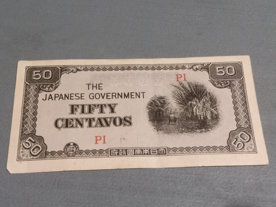 Japanese Goverment 50 centavos, Hobbies & Toys, Memorabilia ...