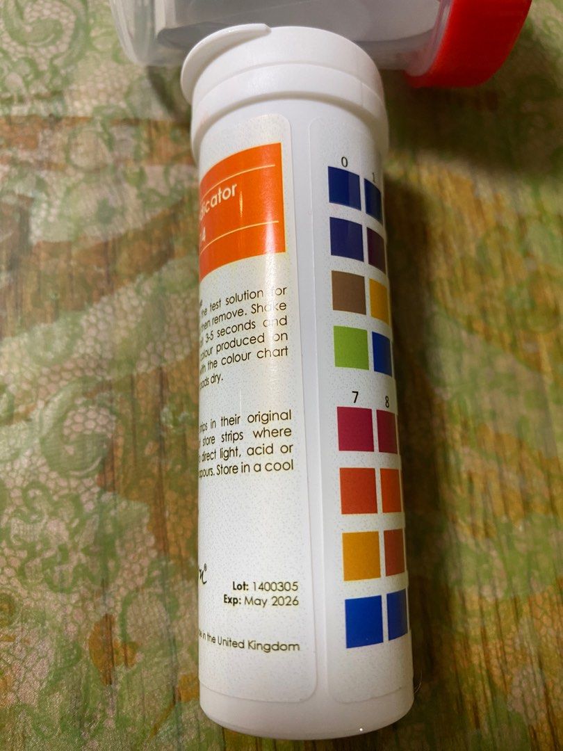 Johnson Test Paper pH Universal Indicator Strip, Health & Nutrition ...