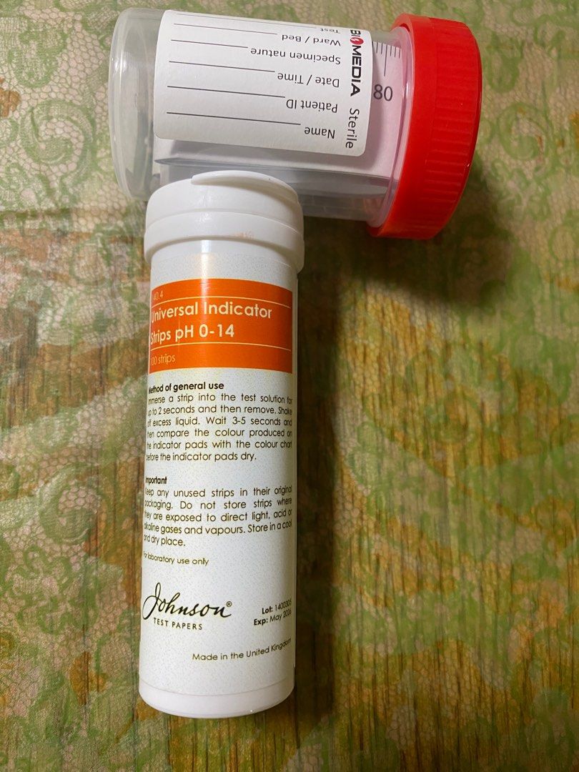 Johnson Test Paper pH Universal Indicator Strip, Health & Nutrition ...