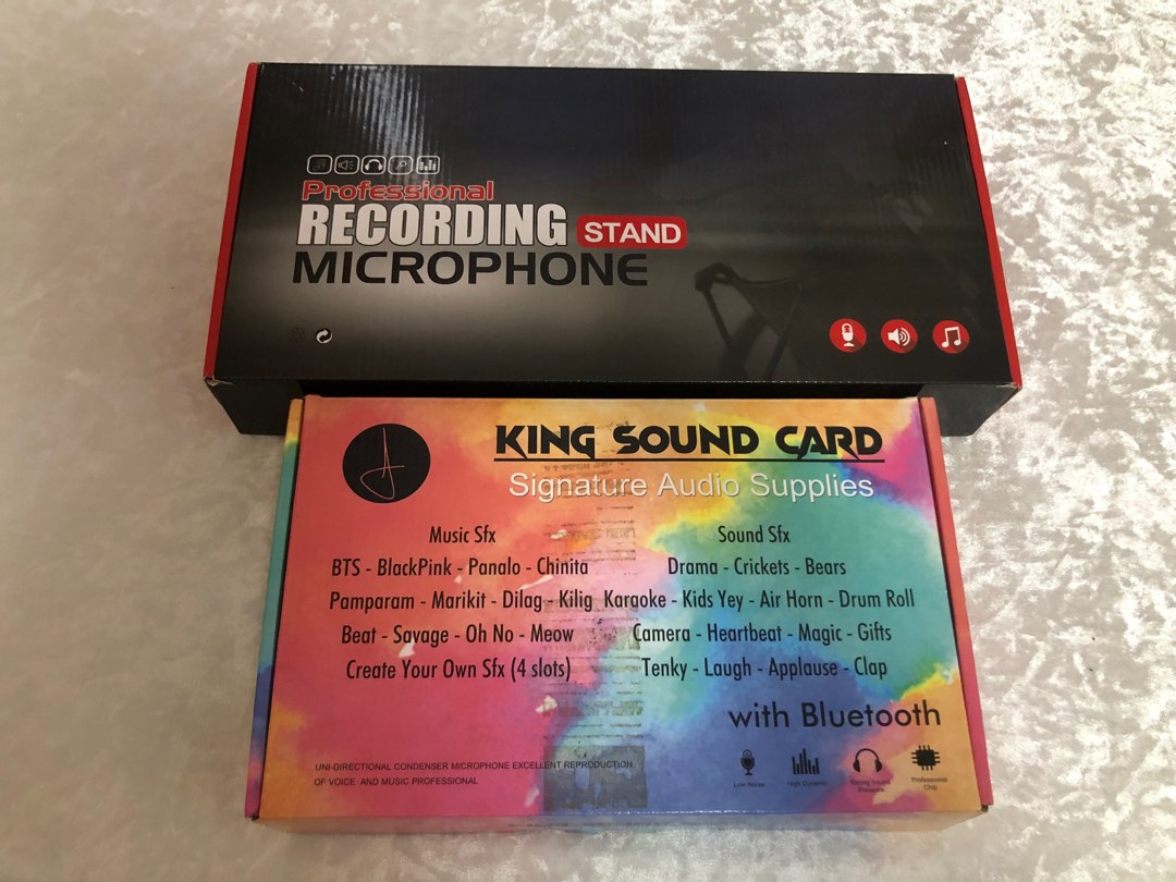 King Sound Card with Professional Microphone, Audio, Voice Recorders on ...