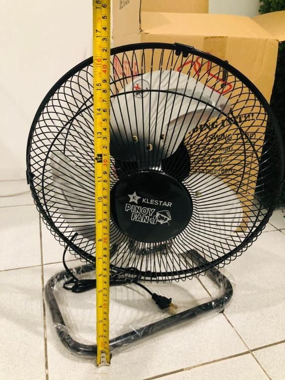 KLESTAR 12 Industrial Ground Fan Metal Blade Black GFX1220, Furniture ...