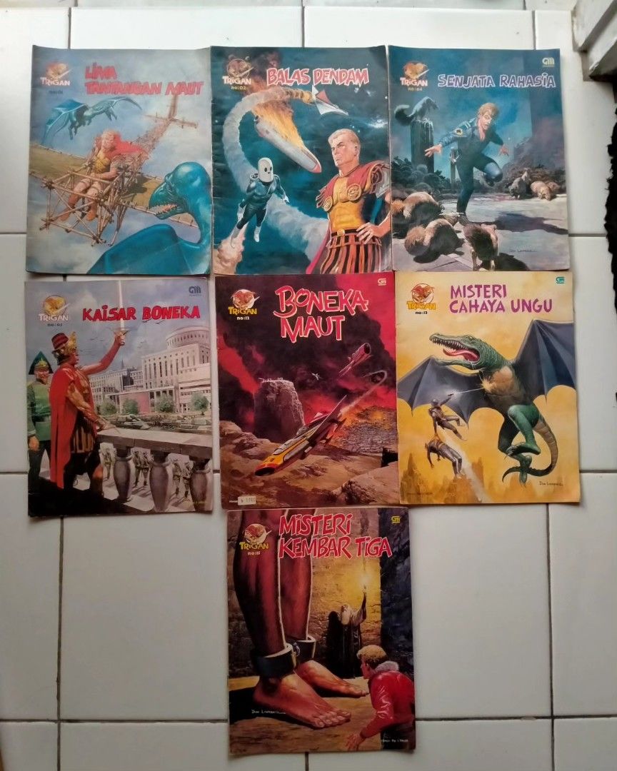 KOMIK TRIGAN,CERGAM TRIGAN HARGA SATUAN. NO.1,2,4,5,12,13,15, LIMA ...