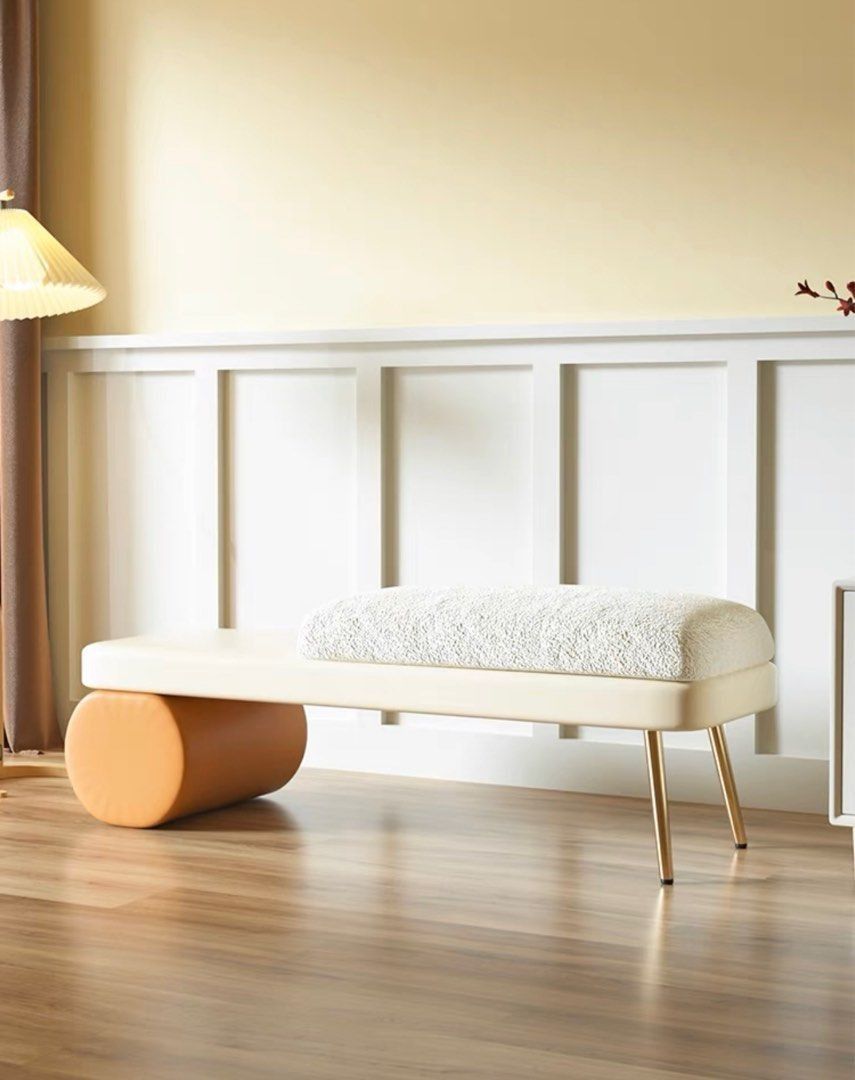 KYLE Modern Fabric Bench, Furniture & Home Living, Furniture, Chairs on ...