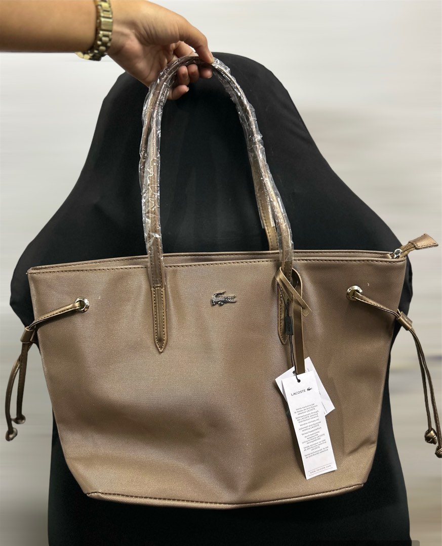 LACOSTE COFFEE SHOULDER BAG, Women's Fashion, Bags & Wallets, Shoulder ...