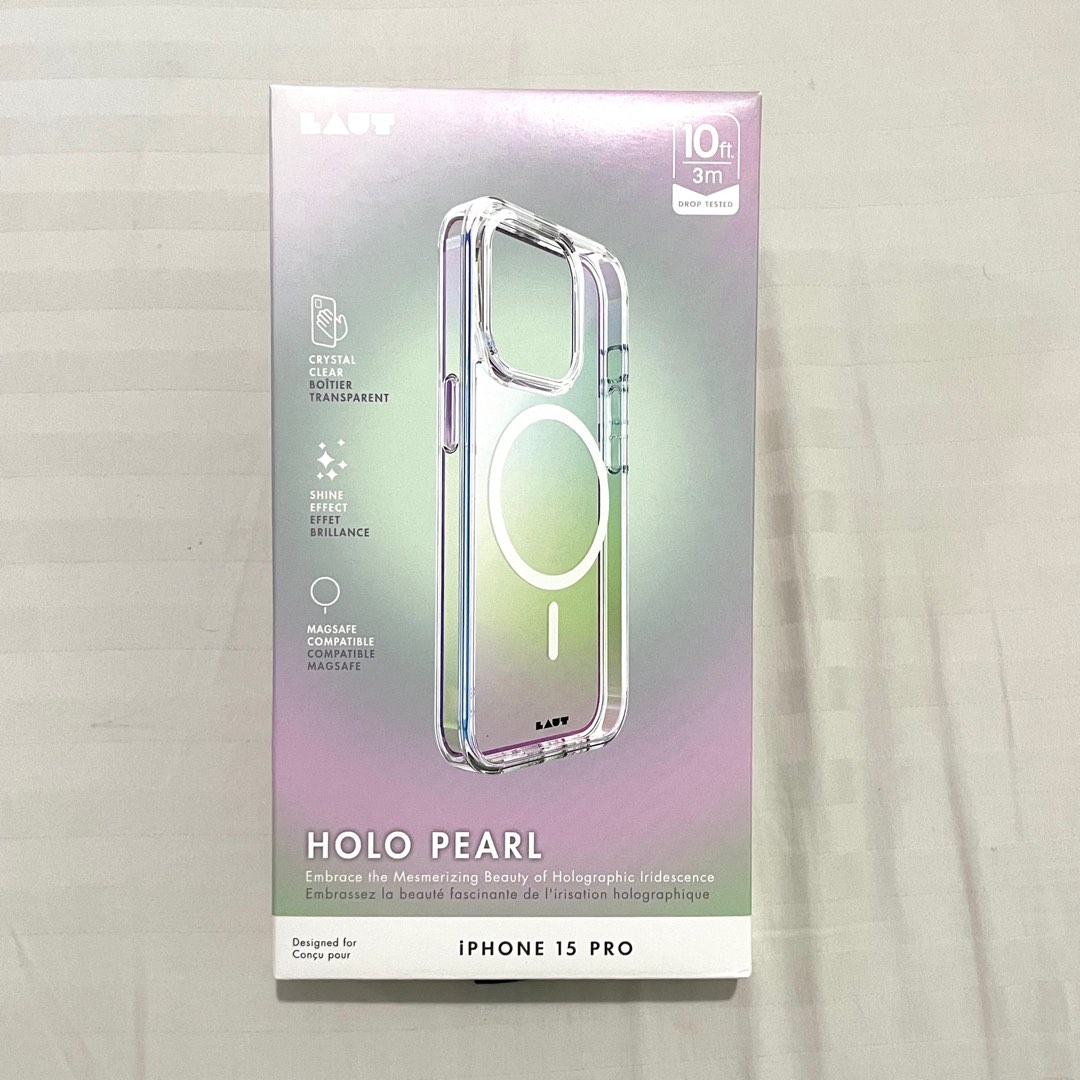LAUT Iphone 15 Pro Holo Pearl Case Magsafe, Mobile Phones & Gadgets ...