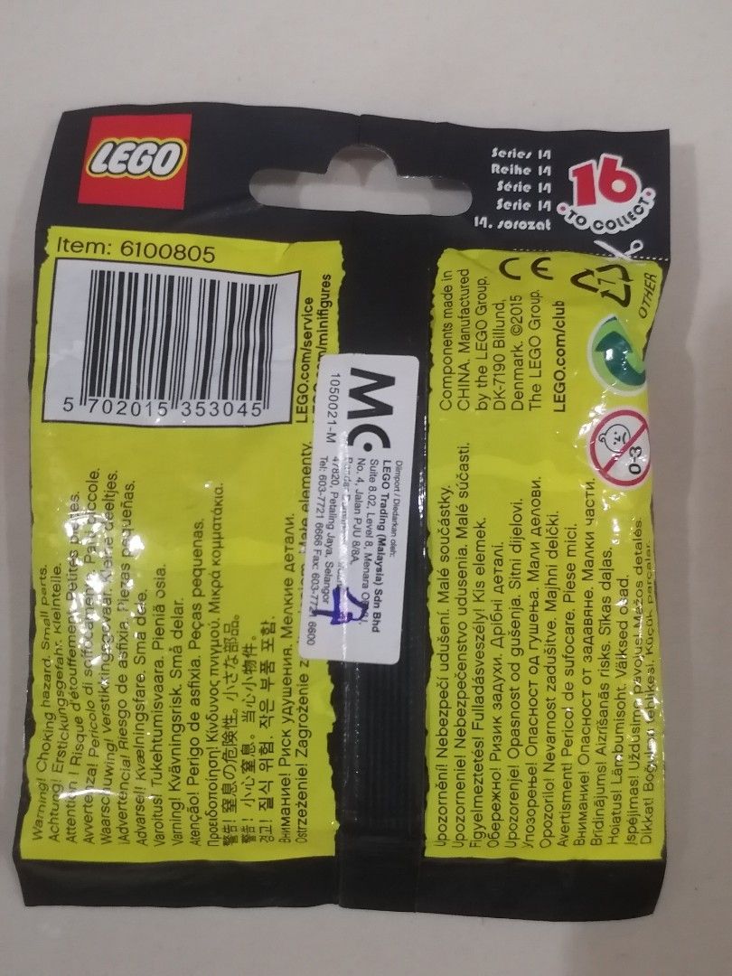 Lego 2016 71010 LEGO Minifigures Series 14 - Monsters - No. 4 Wacky ...