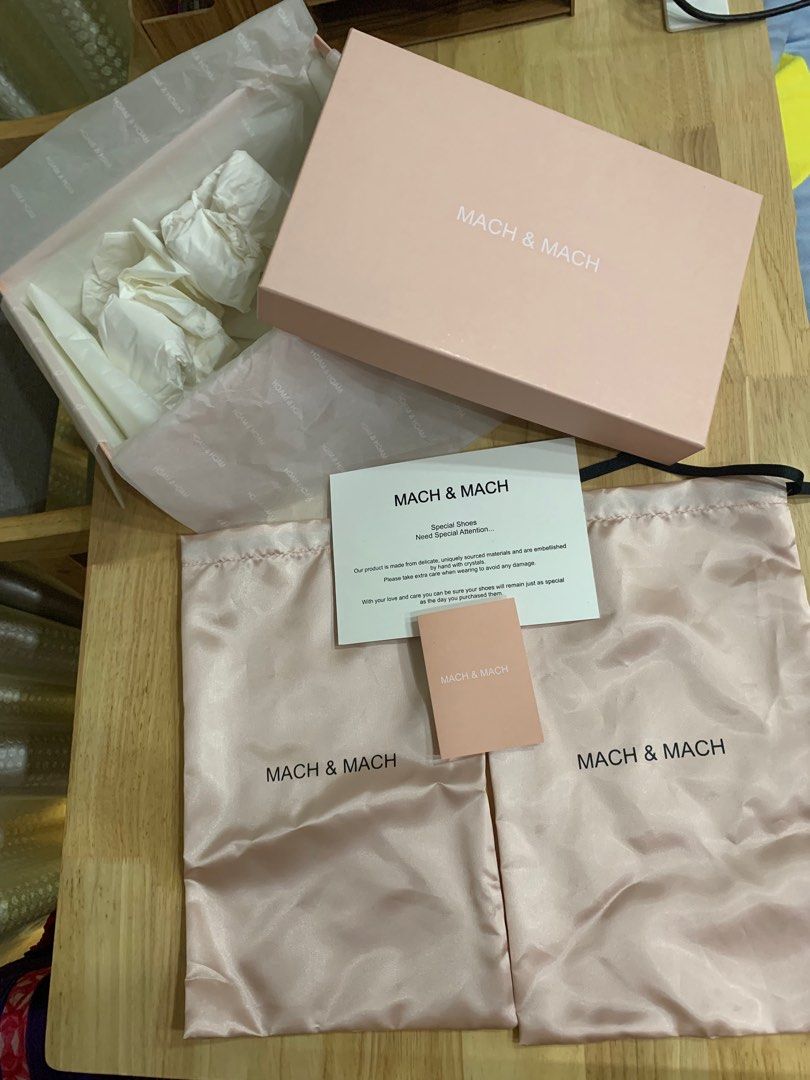 MACH & MACH SHOE BOX AND DUST BAG, Luxury, Sneakers & Footwear on Carousell