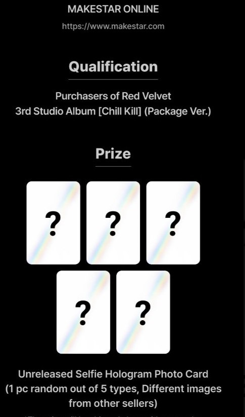 MAKESTAR POB RED VELVET CHILL KILL, Hobbies & Toys, Collectibles ...