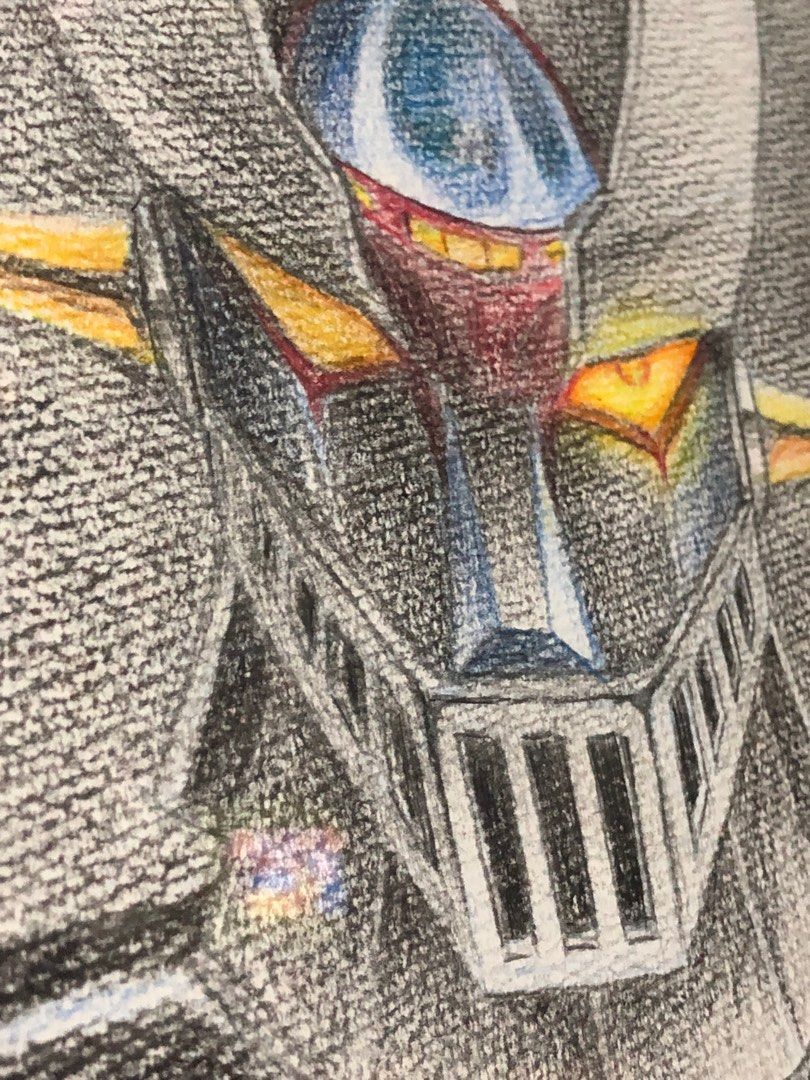 Mazinger Z framed drawing with artist signature, Hobbies & Toys ...
