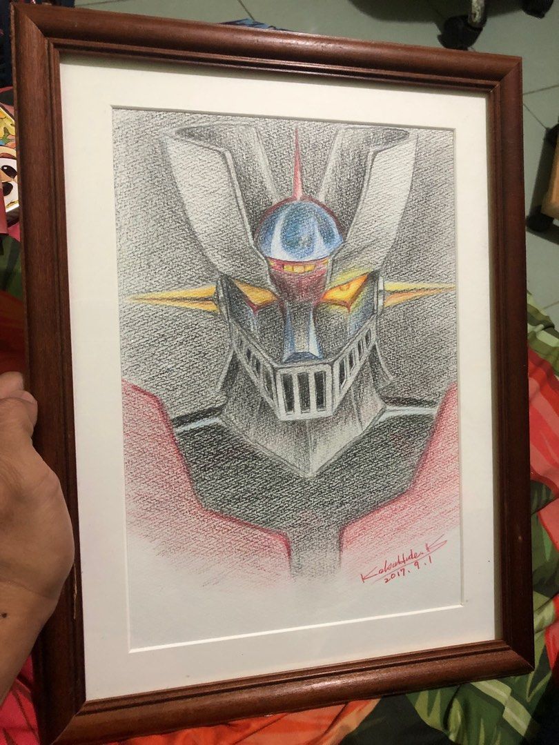 Mazinger Z framed drawing with artist signature, Hobbies & Toys ...
