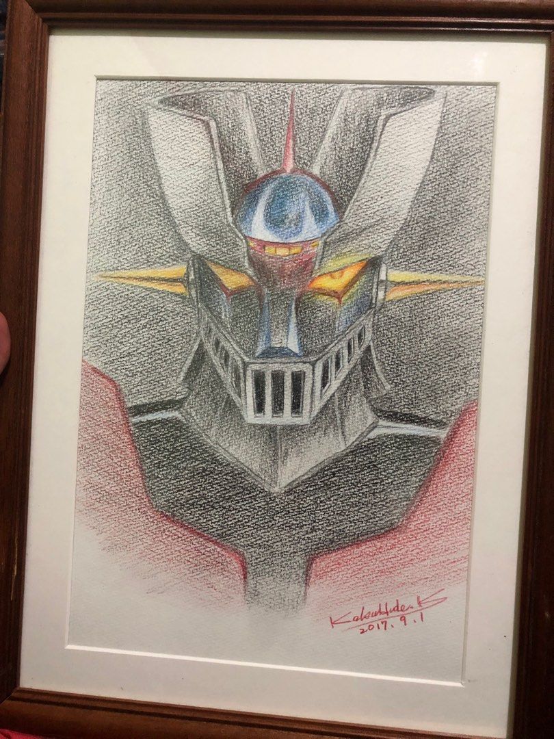 Mazinger Z framed drawing with artist signature, Hobbies & Toys ...