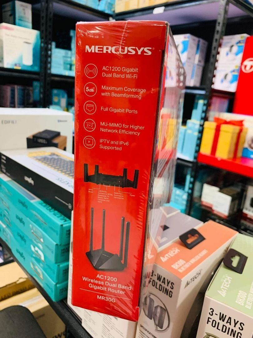 Mercusys MR30G AC1200 Wireless Dual Band Gigabit Router, Computers ...