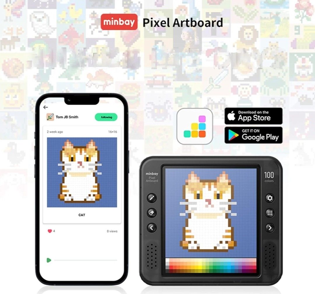Minibay Pixel Artboard Pixel Art, Dooale Boara, Electronic Board ...