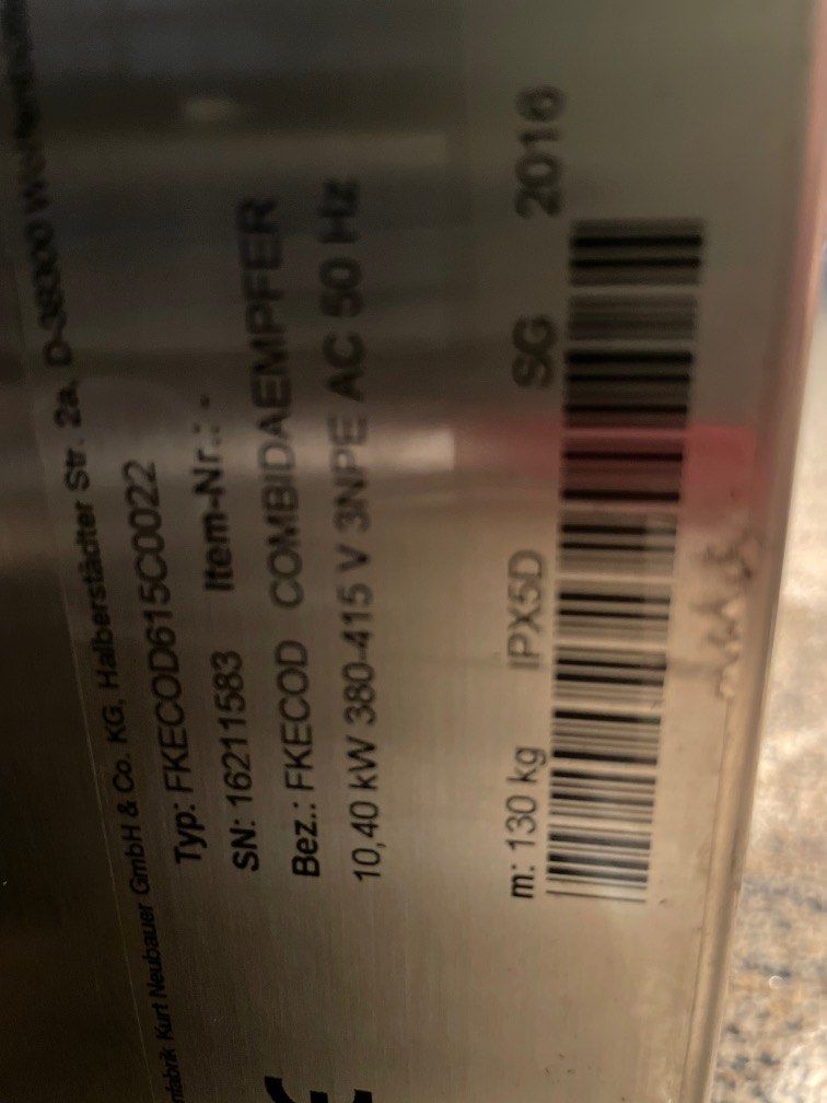 MKN Flexi 6 tray combi oven / commercial 6 tray combi oven / electric 6 ...