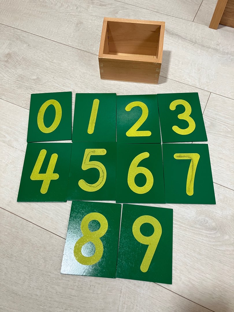 Montessori Sand Tracing Numbers 0-9, Hobbies & Toys, Toys & Games on ...