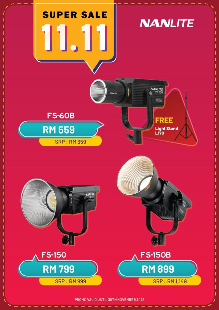 NANLITE FS-60B / FS-150 / FS-150B BI-COLOR LED STUDIO LIGHT ...