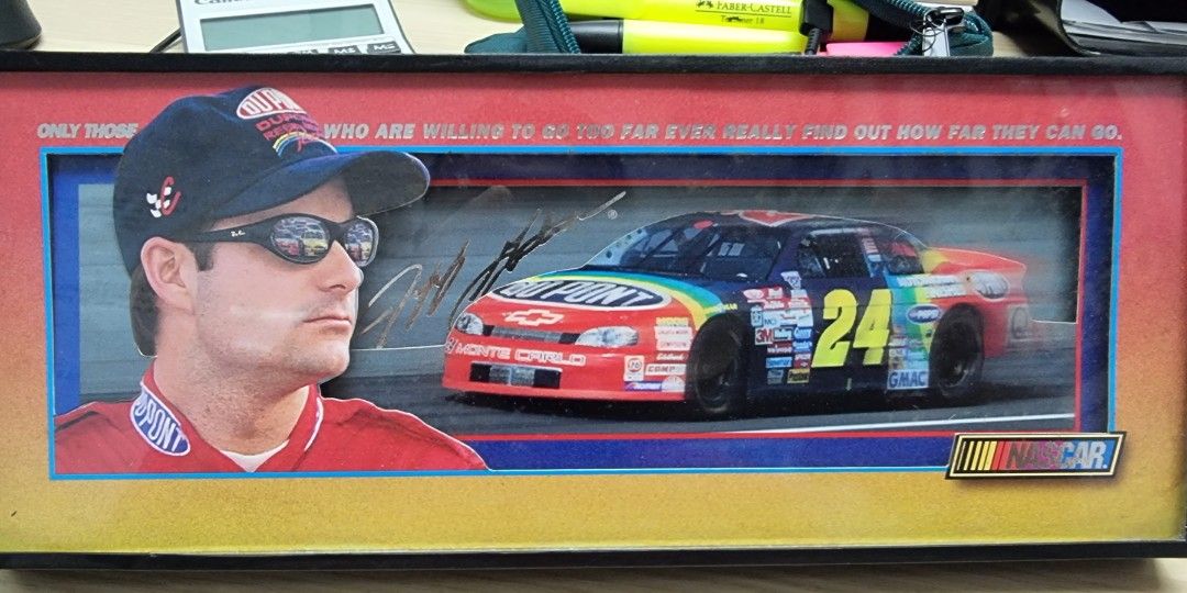 NASCAR Autograph Frame, Hobbies & Toys, Collectibles & Memorabilia, Fan ...