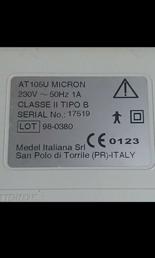 Nebulizer/alat uap pernapasan. U micron medel AT 105.made in italy.k3 ...