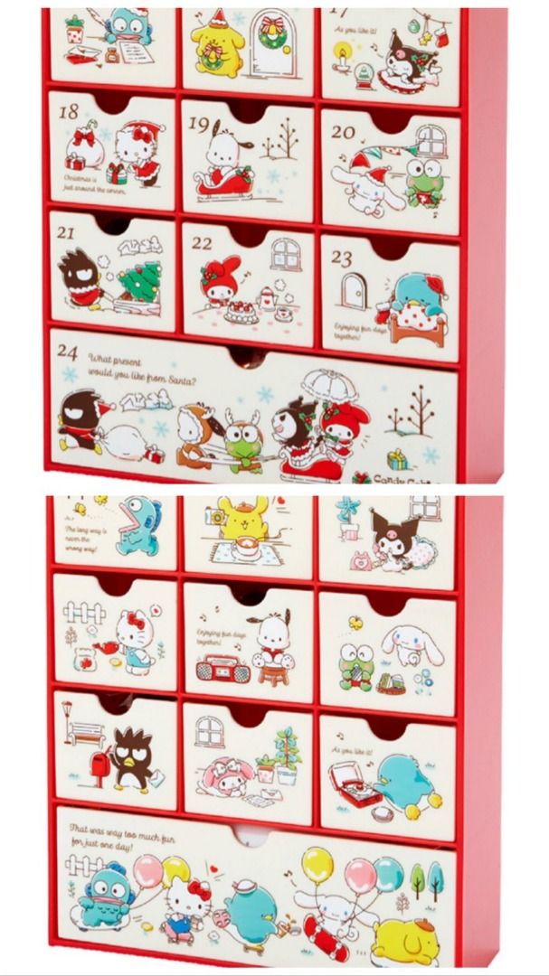 Original Sanrio 2021 Character Friends Hello Kitty Red Dual Face Chest ...