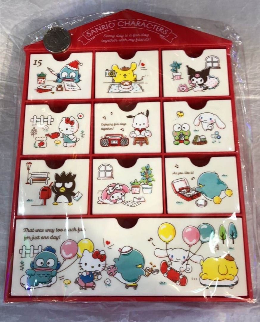 Original Sanrio 2021 Character Friends Hello Kitty Red Dual Face Chest ...