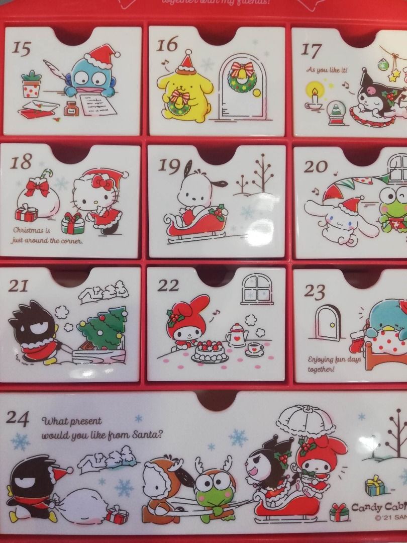 Original Sanrio 2021 Character Friends Hello Kitty Red Dual Face Chest ...