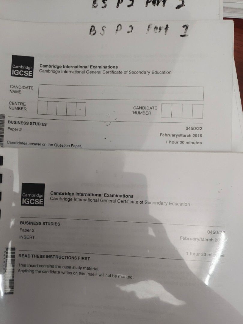 business studies paper 2 Past year paper IGCSE, Hobbies & Toys, Books ...