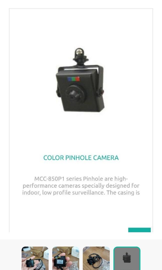 Pinhole hidden cctv camera, Everything Else, Others on Carousell