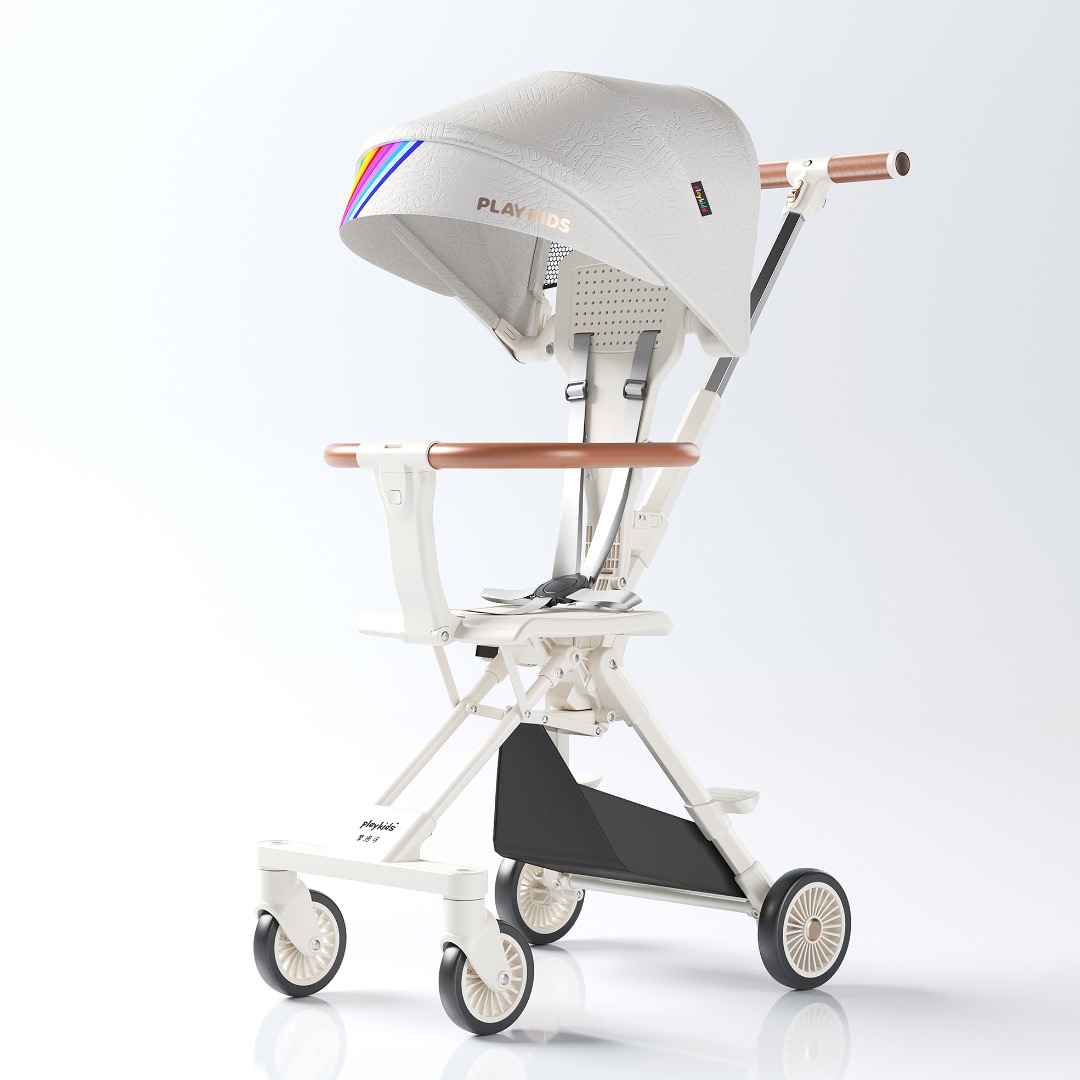 Playkids Easi 2 Way Baby Cabin Stroller Rider/Walker - Beige White ...