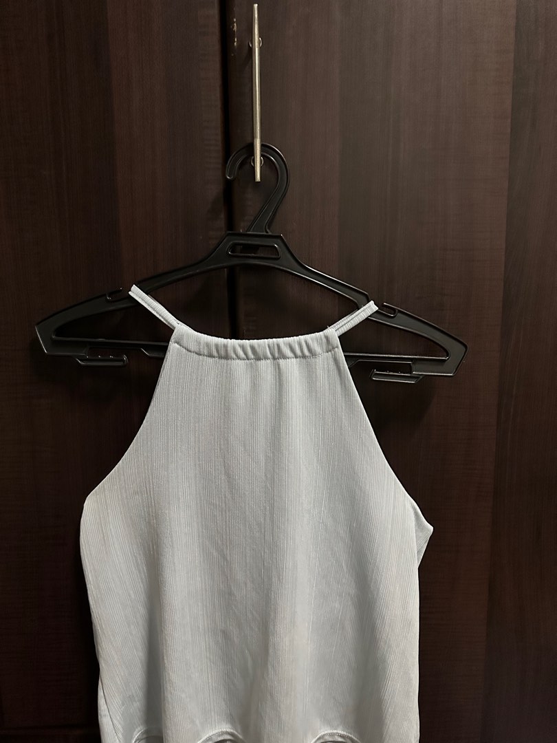 Powder Blue Halter Top (Adjustable), Women's Fashion, Tops, Blouses on ...